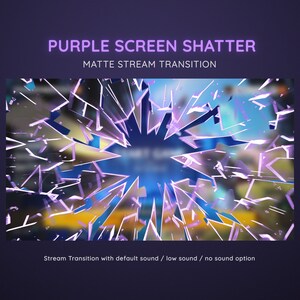 Purple Screen Shatter Matte Stream Transition | Screen Breaking Effect ...
