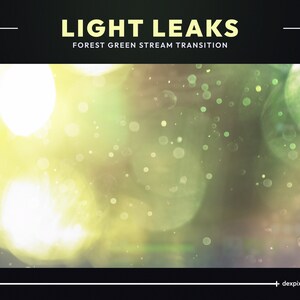 Pastel Green Light Leaks Stream Transition | Beautiful Bokeh Animation ...
