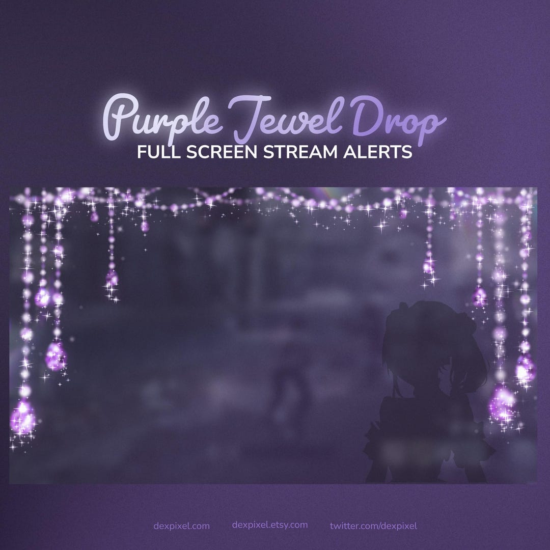 Purple Jewel Drop Stream Alerts – Animated Vtuber Alert | OBS Twitch ...