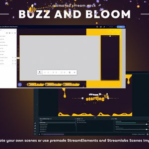 Buzz and Bloom Cute Bees Stream Pack | Bees and Honey Animated Scenes ...