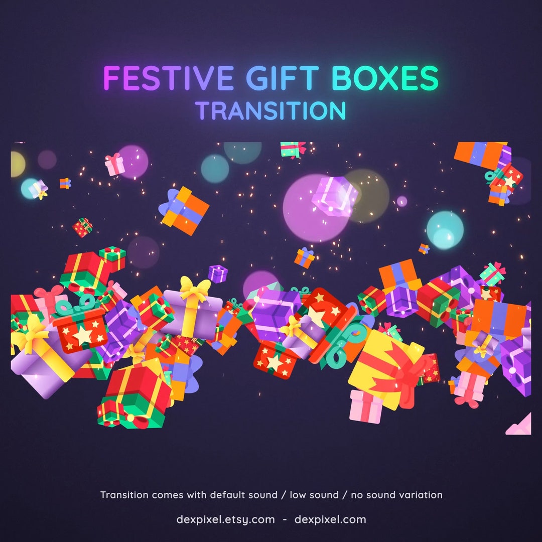 Festive Christmas Gifts Boxes Stream Twitch Transition | Winter ...