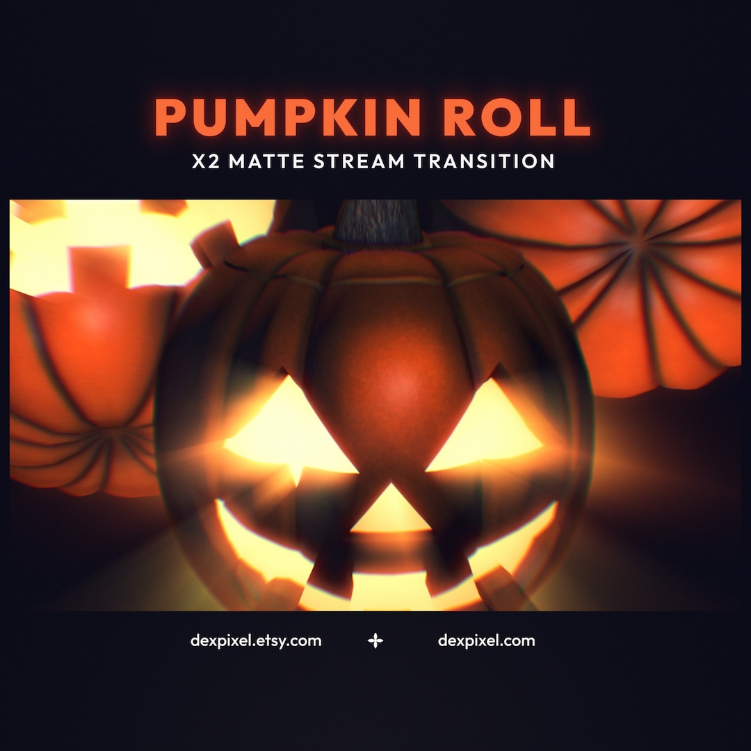 Pumpkin Roll OBS Stream Transition | X2 Halloween Spooky Transition | Rolling Pumpkin Transition ...