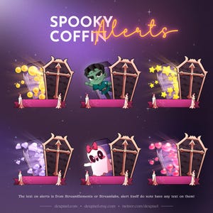 Spooky Coffin Cute Animated Stream Alerts | Witch, Vampire, Zombie ...