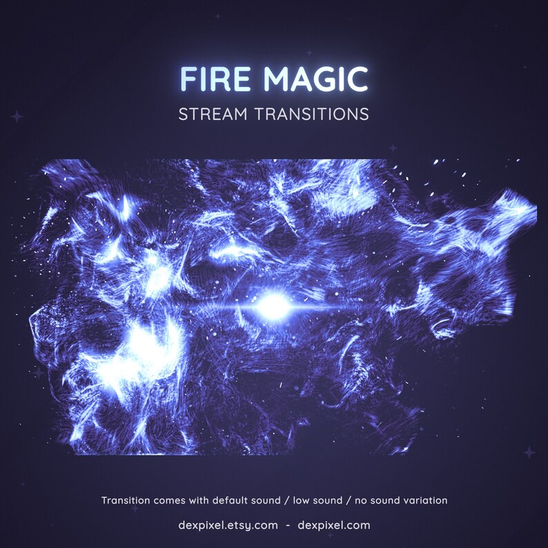 Blue Fire Magic Seal Stream Transition | Animated Stinger (webm ) - Etsy UK