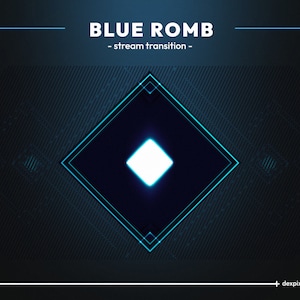 Blue Romb Sci-fi Stream Scene Transition | Blue OBS Stinger | Abstract ...