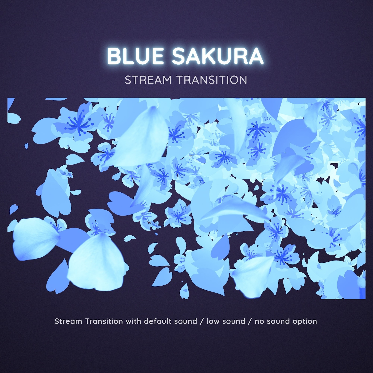 Blue Sakura Cherry Blossom Animated Stream Transition - Etsy