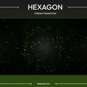 Green Hexagon Sci-fi Stream Scene Transition | Geometric Abstract ...