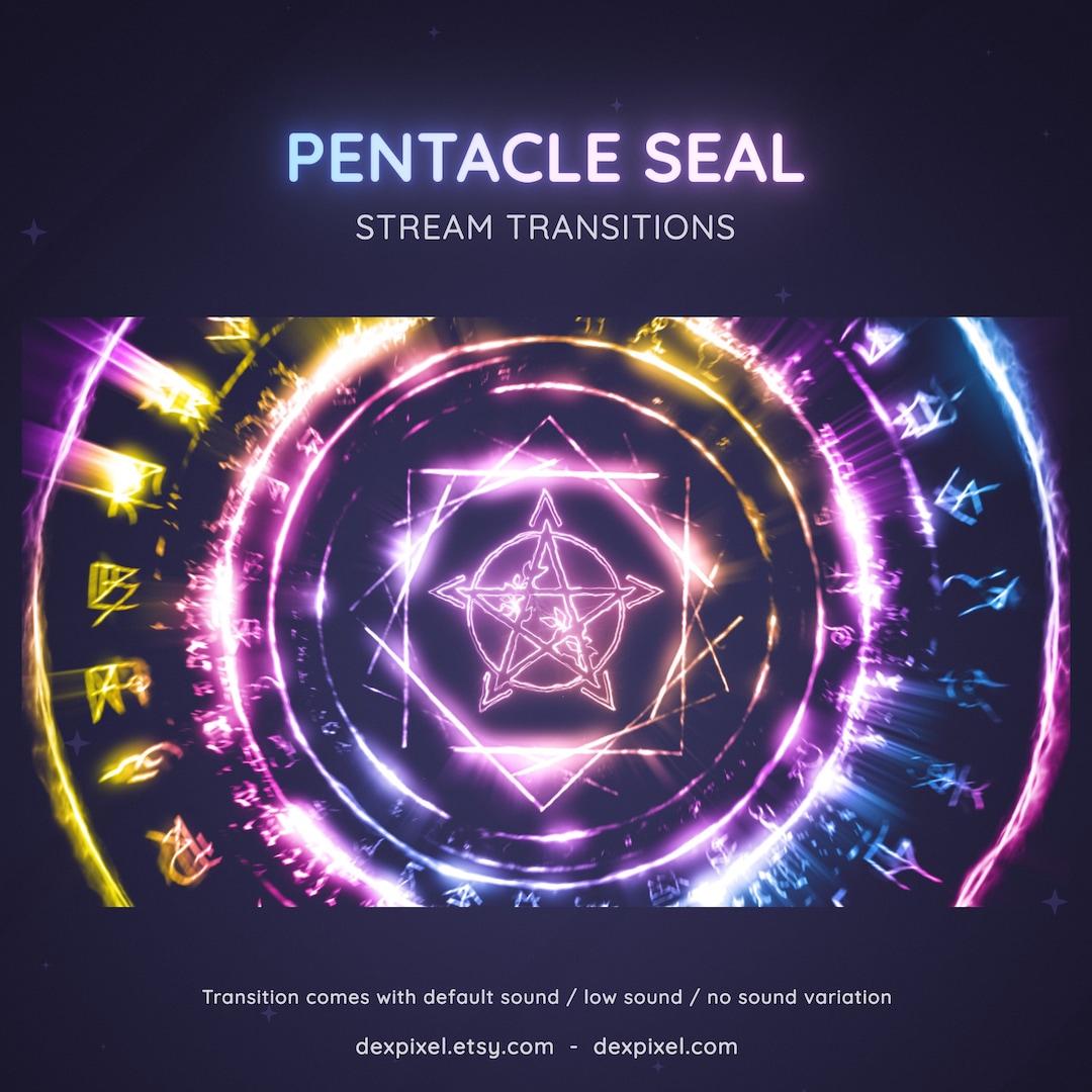 Rainbow Pentacle Seal Magic Symbols Stream Transition | Magic Witch ...