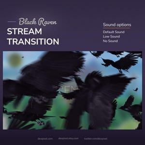 Black Raven Stream Transition | Halloween Crow Transition | Flying ...