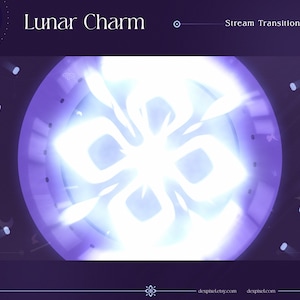 Pastel Purple Blue Lunar Charm Stream Transition | Beautiful Vtuber ...