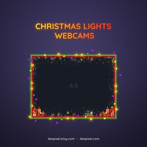 Christmas Lights Animated Stream Webcam | Animated Twitch Stream ...
