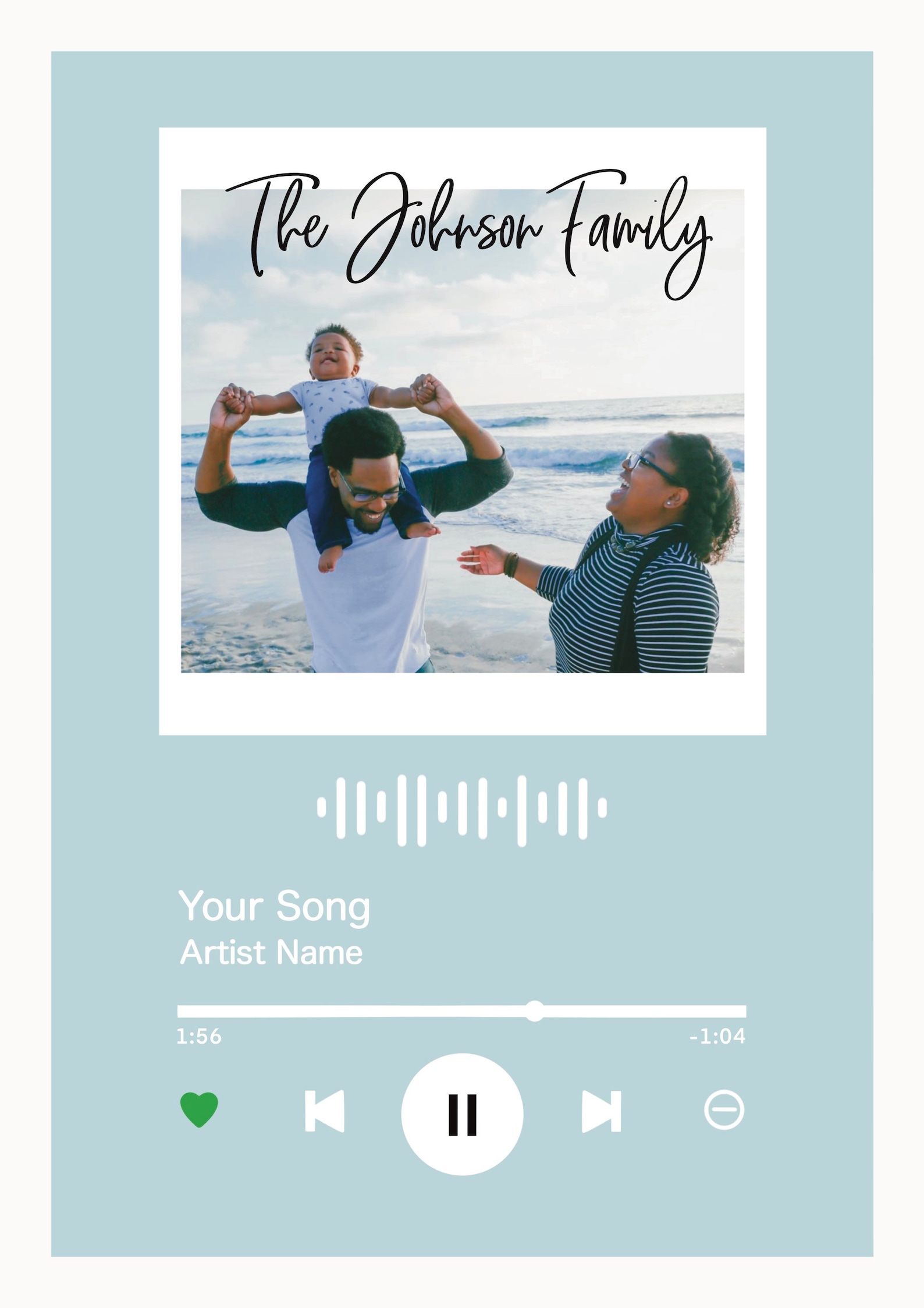 Custom DIGITAL Spotify Music Poster Print minimalist wall | Etsy