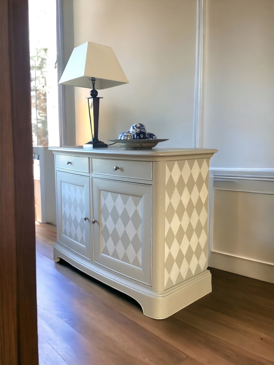 Sideboard. Solid Wood Gustavian Style Willis & Gambier Sideboard. White ...