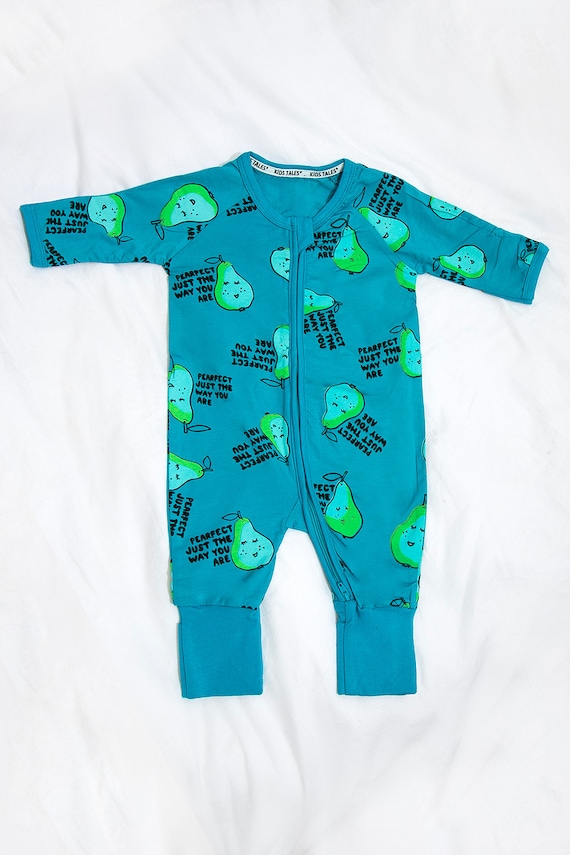 Pear-fect baby zip sleepsuit - Gem
