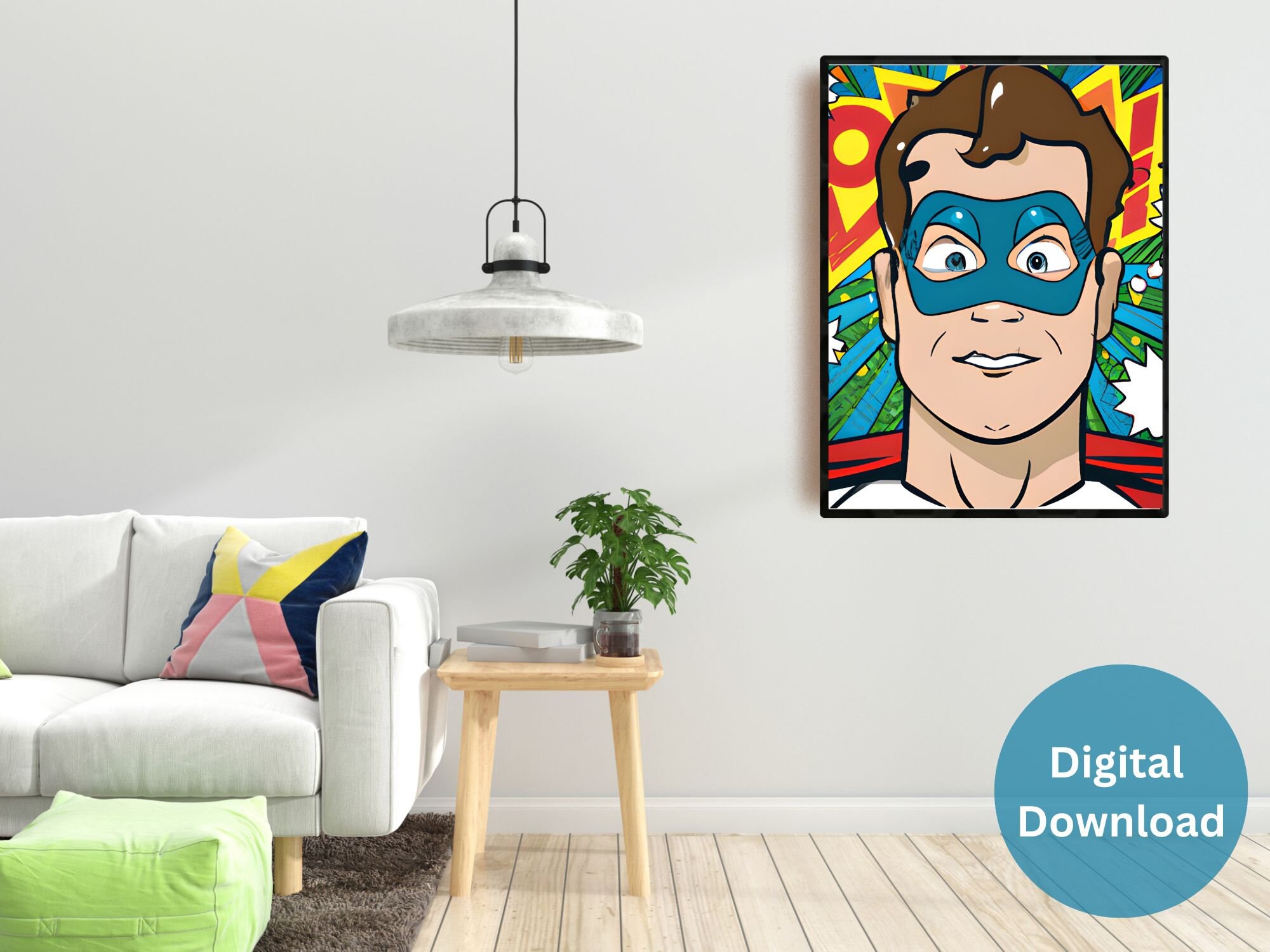 Retro Superhero Pop Art