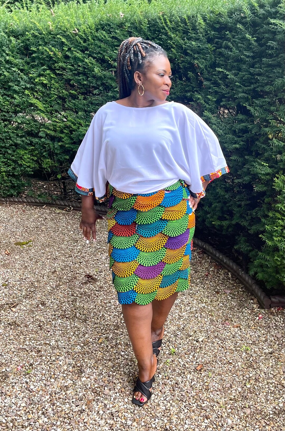 Daisy African Print Mix Mid Mid Crop Top - Etsy