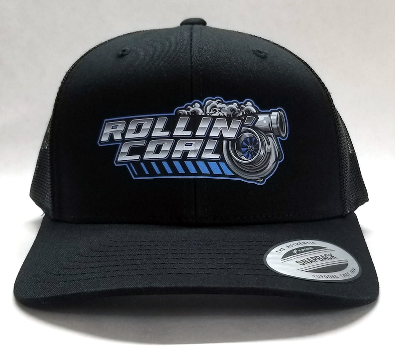 Rollin' Coal Turbo Snapback Hat Cummins, Duramax, Powerstroke, JDM ...