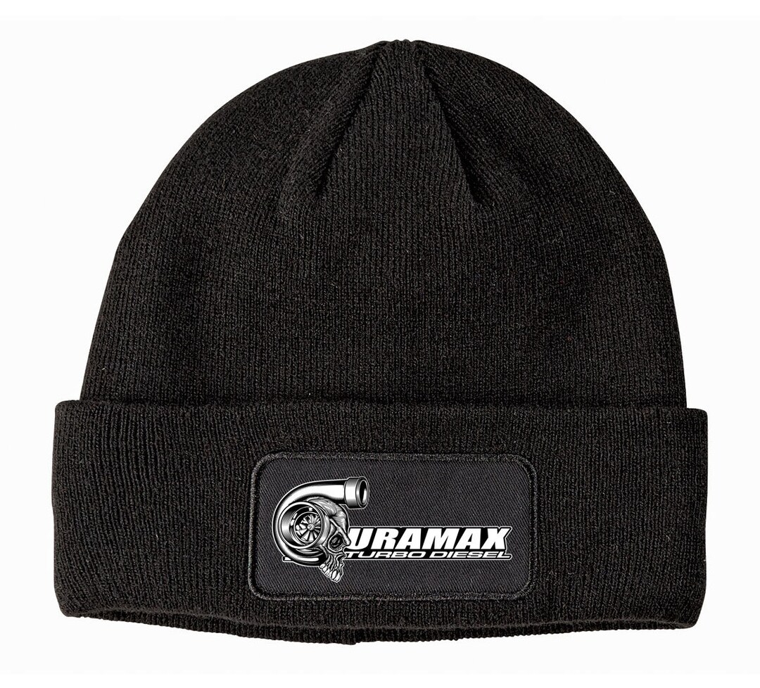 DURAMAX Skull Turbo Diesel Skull Winter Hat Beanie - Dirtymax Silverado ...