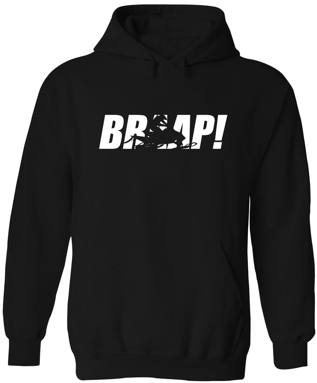 BRAAP! Snowmobile Hoodie Pullover Sweatshirt Sweater Ski Doo Arctic Cat Braap Braaap Sled Send ...