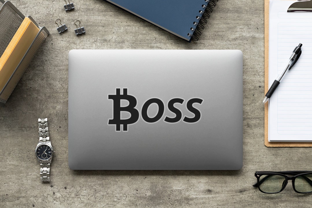 Autocollant Bitcoin Boss BTC Bossman Decal Cadeau pour Cryptocurrency ...