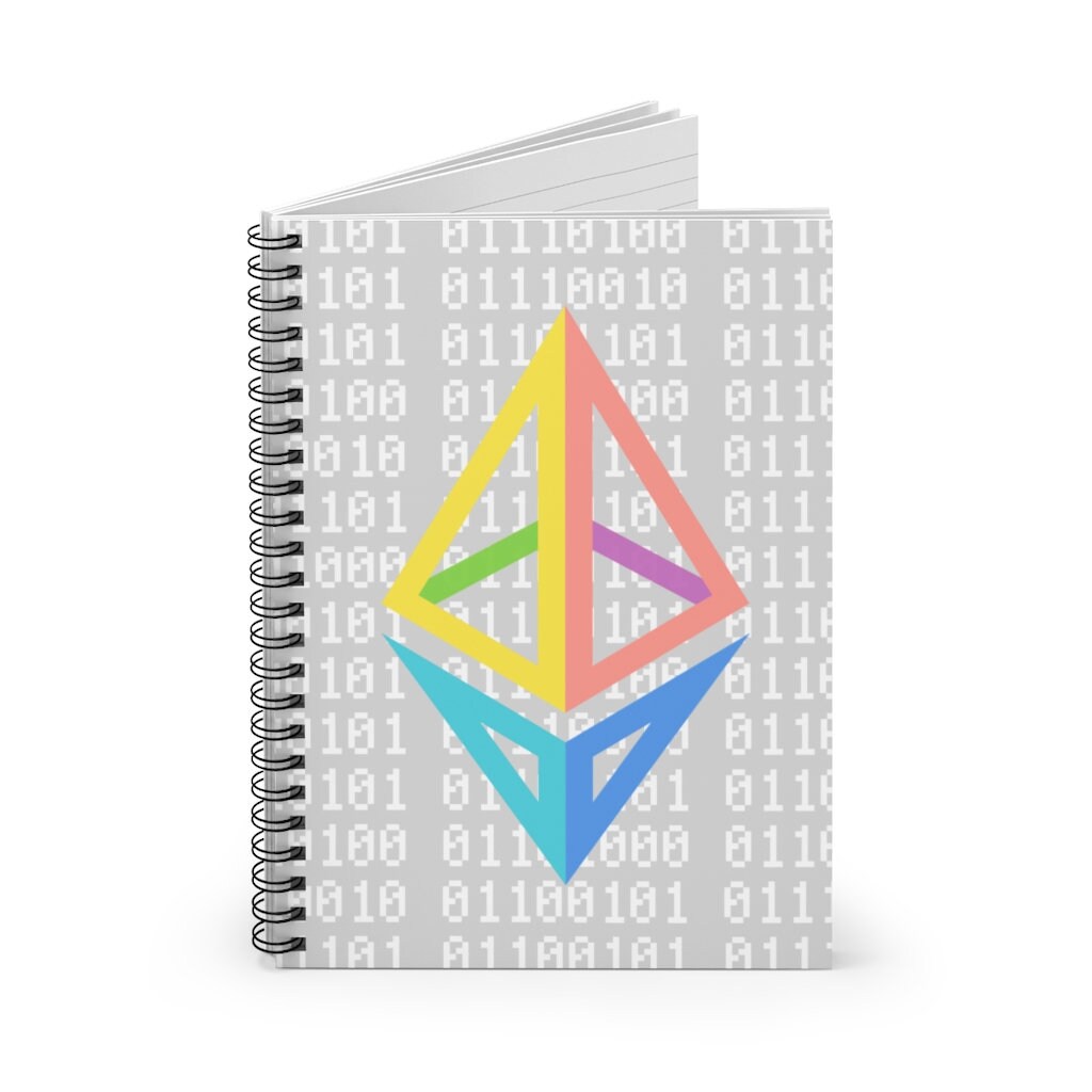 Ethereum Binary Code Notebook / ETH Coder Nerd Rainbow Prism - Etsy Italia