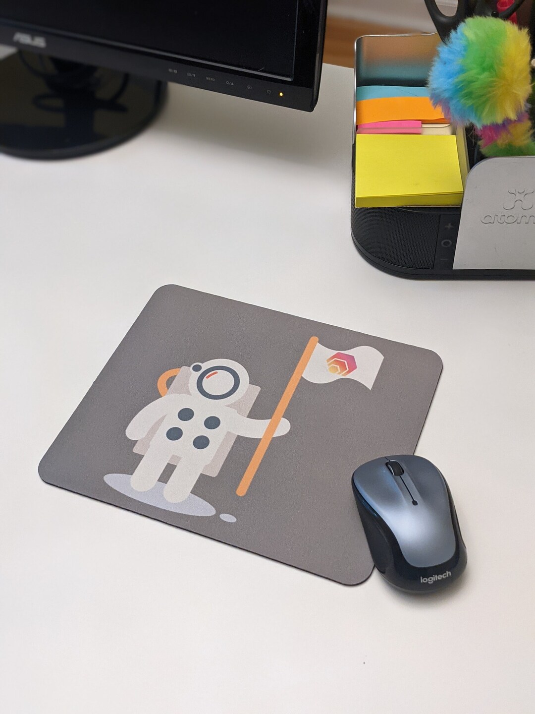 HEX Astronaut Moon Boy / Moon Girl Mouse Pad HEX Mousepad Home Office ...