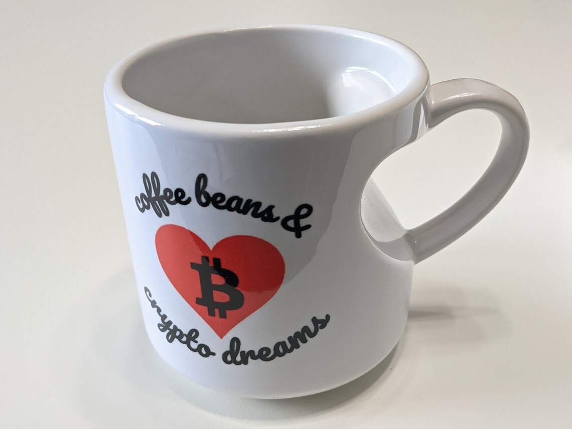 Love Bitcoin Mug BTC Heart-shaped Handle Coffee Cup Gift - Etsy