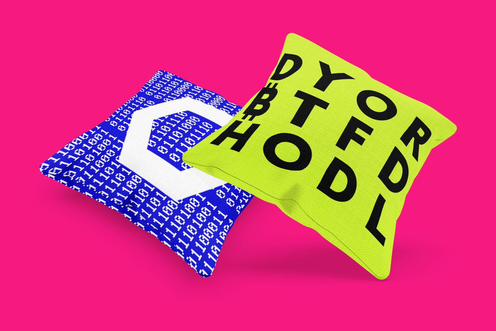 Chainlink Binary Code Pillow LINK Blue Cryptocushion Home - Etsy