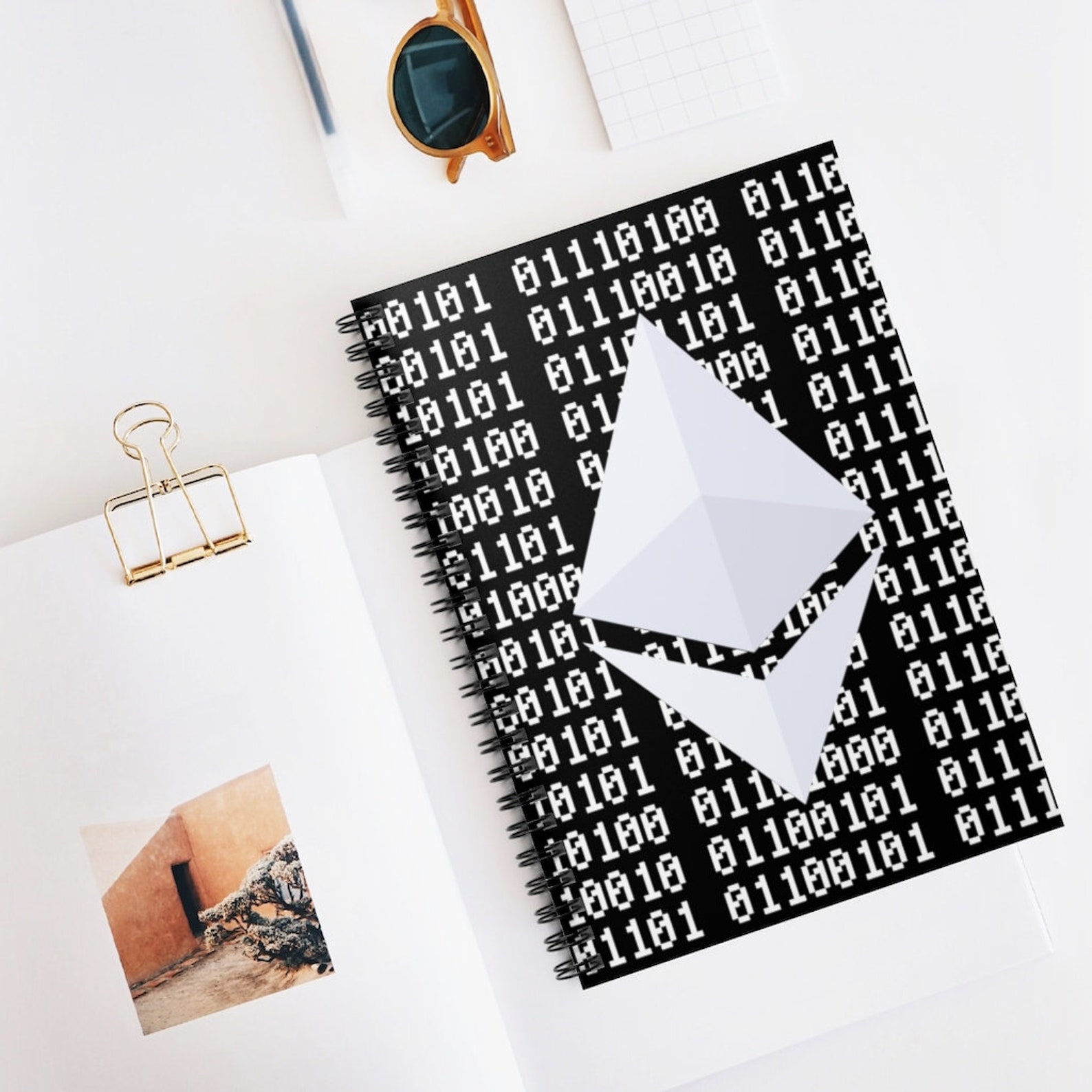 Ethereum Binary Code Notebook ETH Coder Nerd Black Spiral - Etsy