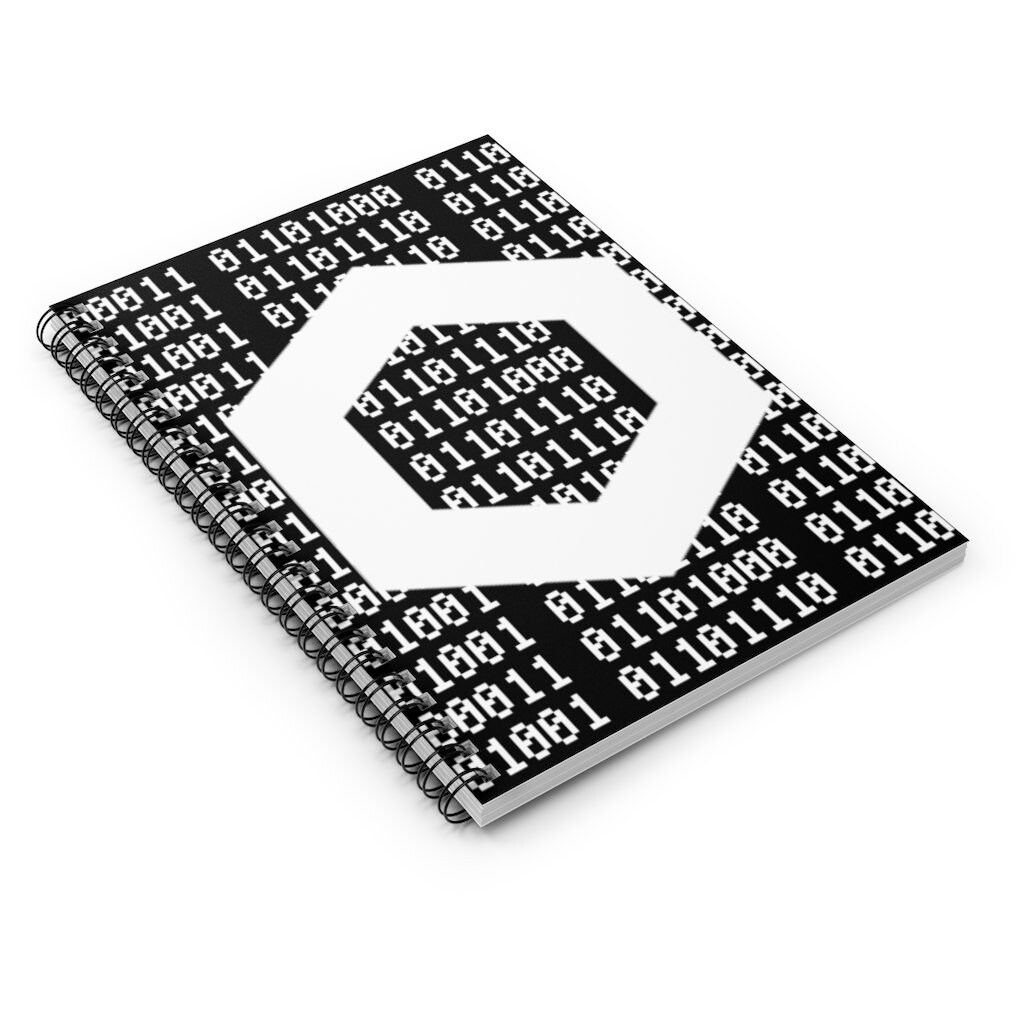 Chainlink Binary Code Notebook LINK Coder Nerd Schwarze - Etsy.de