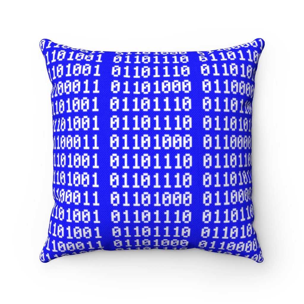 Chainlink Binary Code Pillow LINK Blue Cryptocushion Home - Etsy