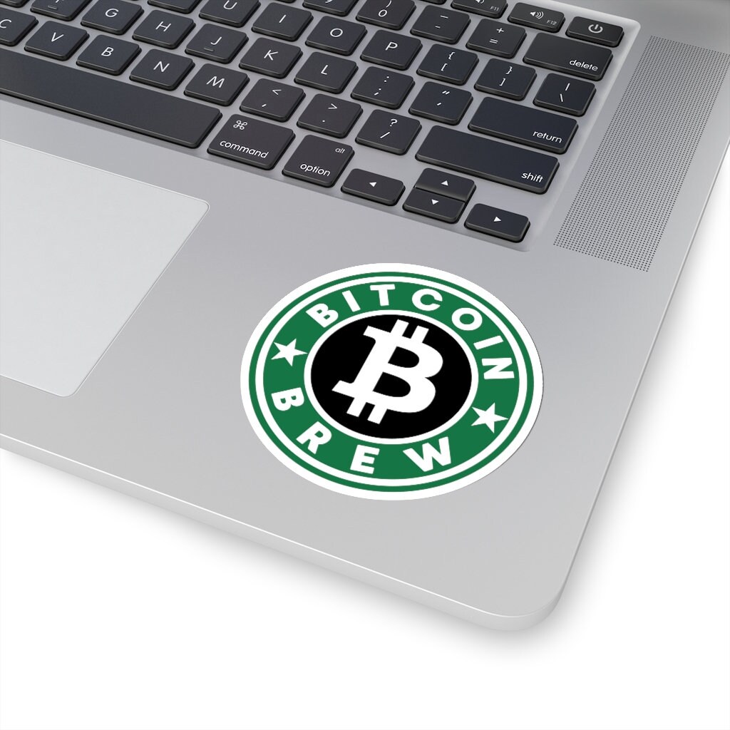Bitcoin Brew Sticker BTC Coffee Shop Stamp Decal Gift for - Etsy