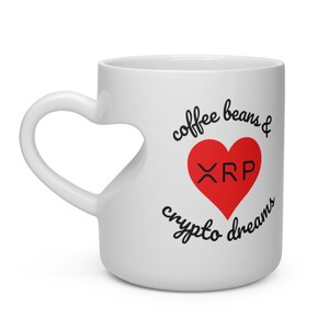 Love Ripple Mug XRP Heart-shaped Handle Coffee Cup Gift for ...