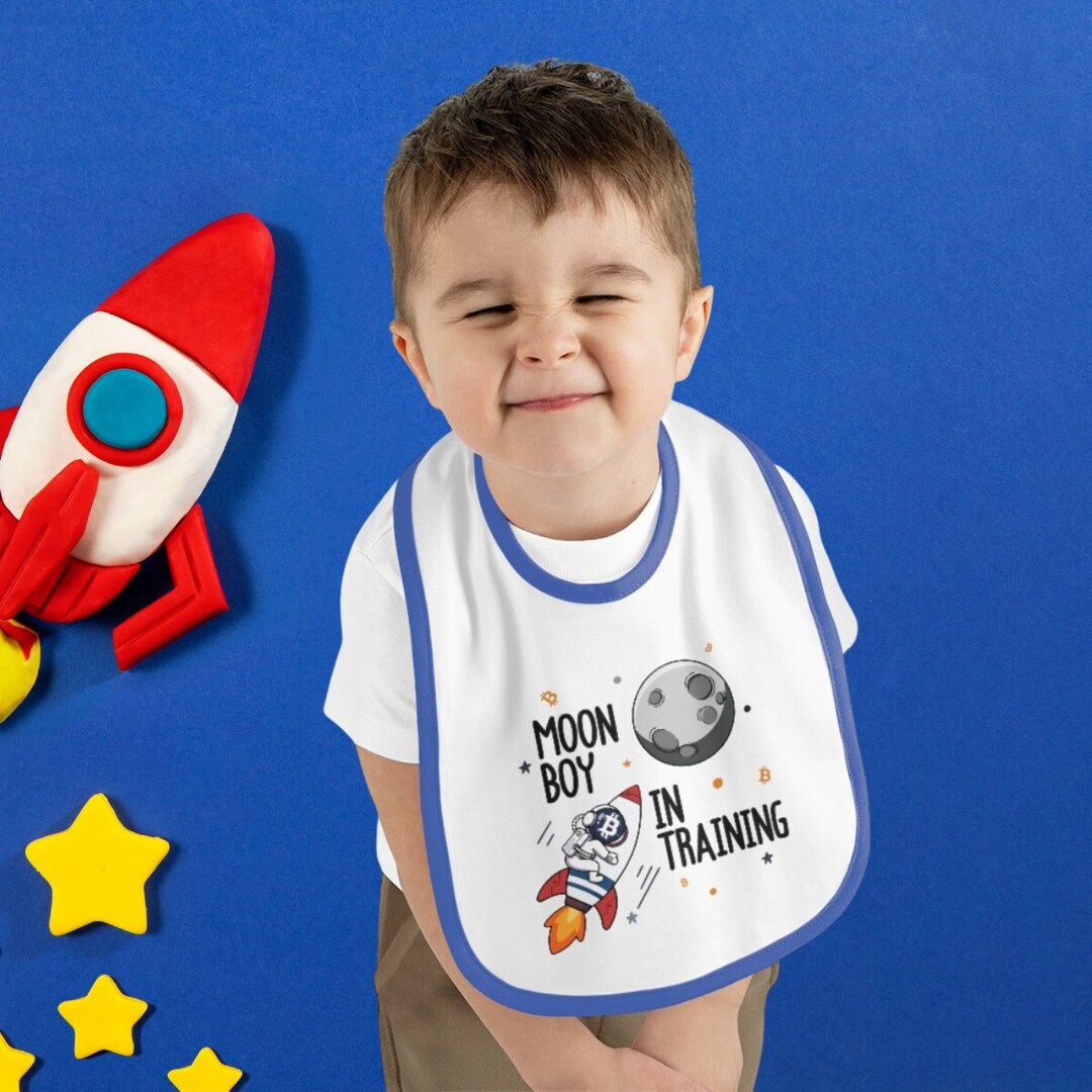 Bitcoin Moon Boy Bib BTC to the Moon Baby Bib Crypto Infant Baby ...