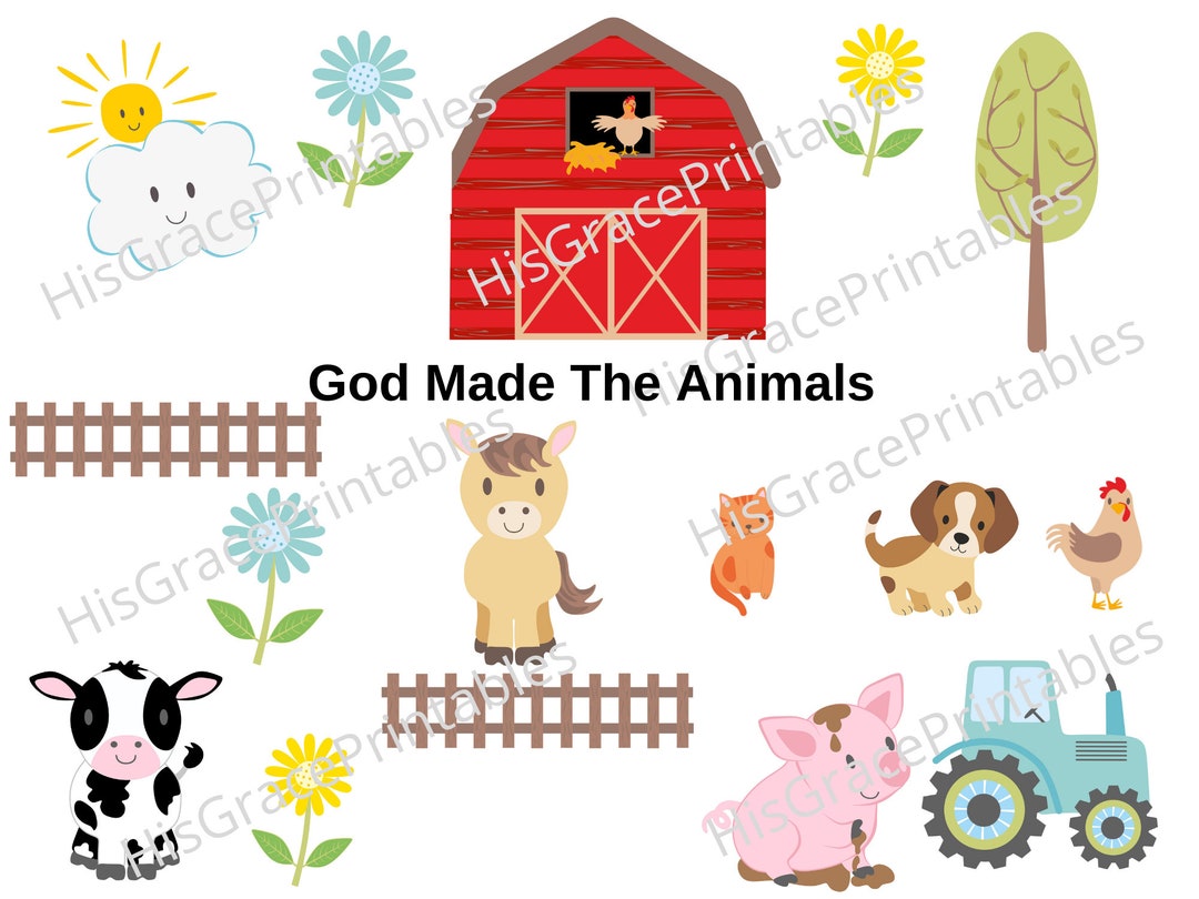 God Made the Animals Bible Journaling, Printable, Illustrated Faith ...