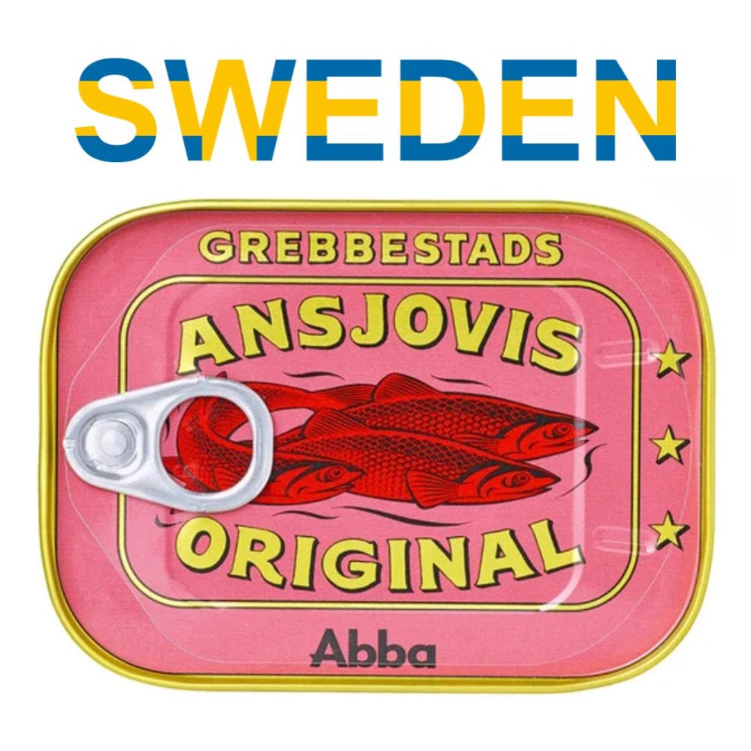 Grebbestads Ansjovis Original Abba, Swedish Anchovy Fish & Sprats Delicacy, Can 125g 4.40oz - Etsy