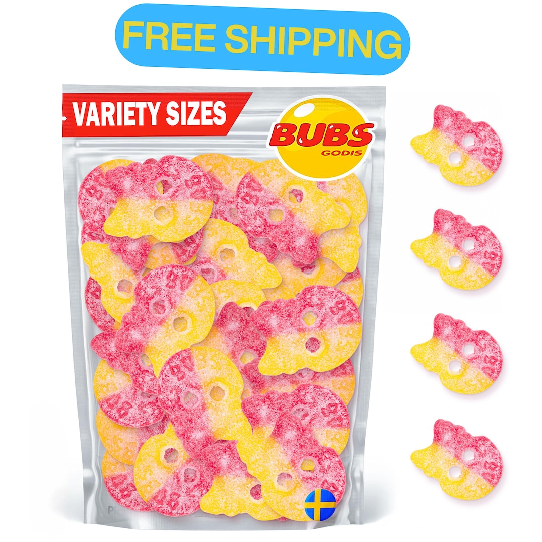 Bubs Giant Sour Skulls, Sour Jelly Candy, Swedish Candy Bubs, Bubs Cola ...