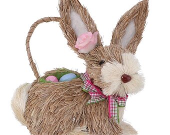 Straw Easter Bunny | Etsy