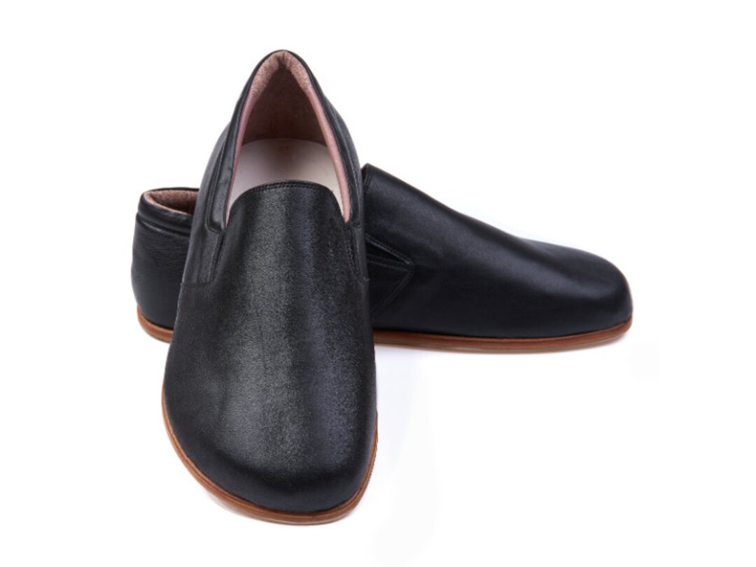 Women Black Color Barefoot Shoes Zero Drop Wide Leather - Etsy
