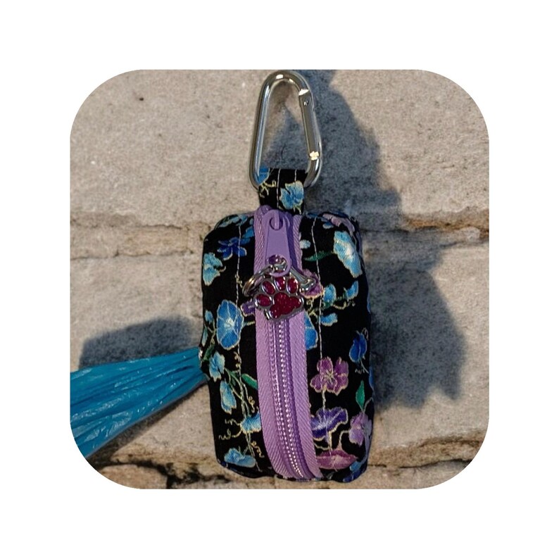 Dog Poop Bag Holder- Pretty Flowers - Dog Walking Accessory - Etsy