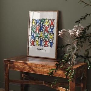Keith Haring Print, Minimal Pop Art Poster, Modern Iconic Wall Art ...