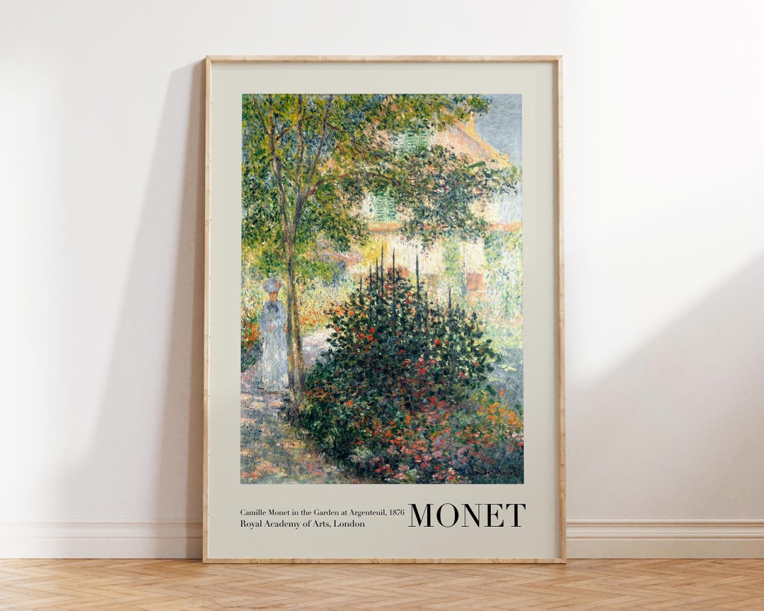 Claude Monet Exhibition Art Print of Camille Monet in the Garden at ...