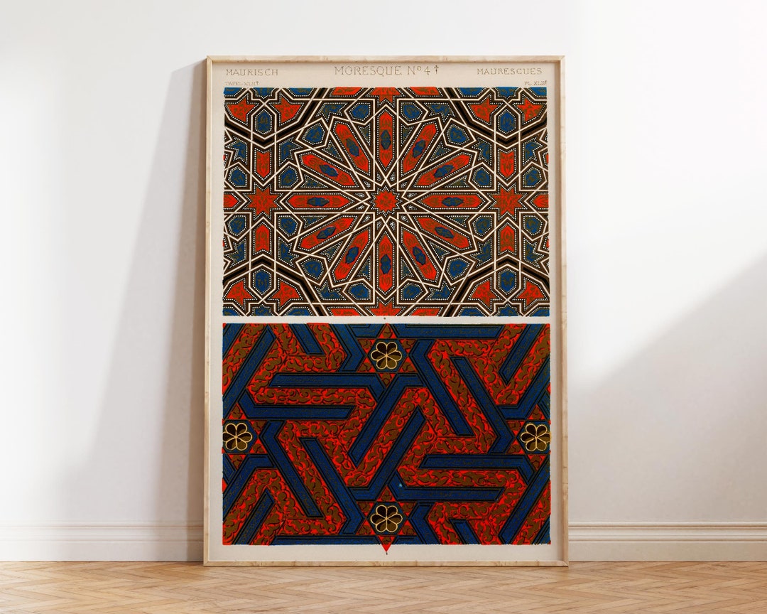 Vintage Moresque Patterns Print by Owen Jones, Grammar of Ornament Wall ...