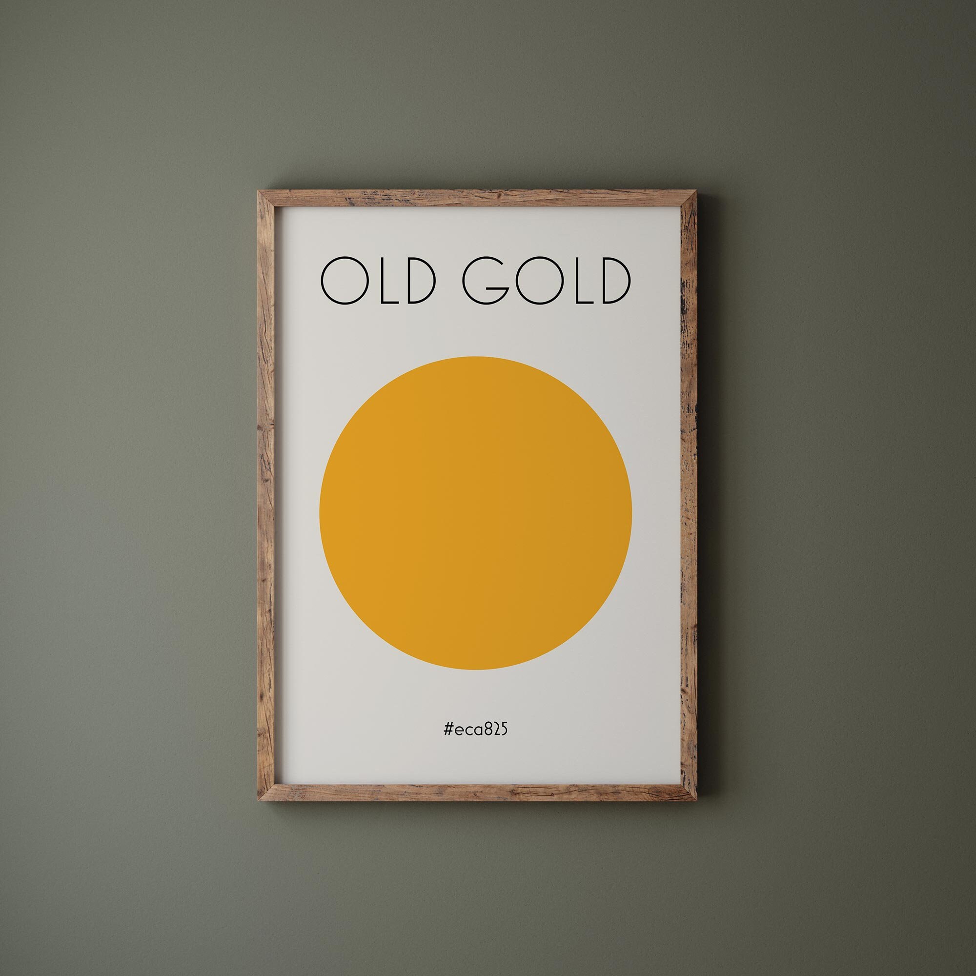 Pantone Old Gold Colour Print With Hex Code Round Shape - Etsy