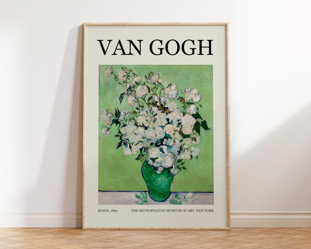 White Roses Art Print by Van Gogh 1890, Vintage Famous Painting ...