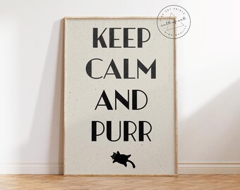 Keep Calm Cat - Etsy