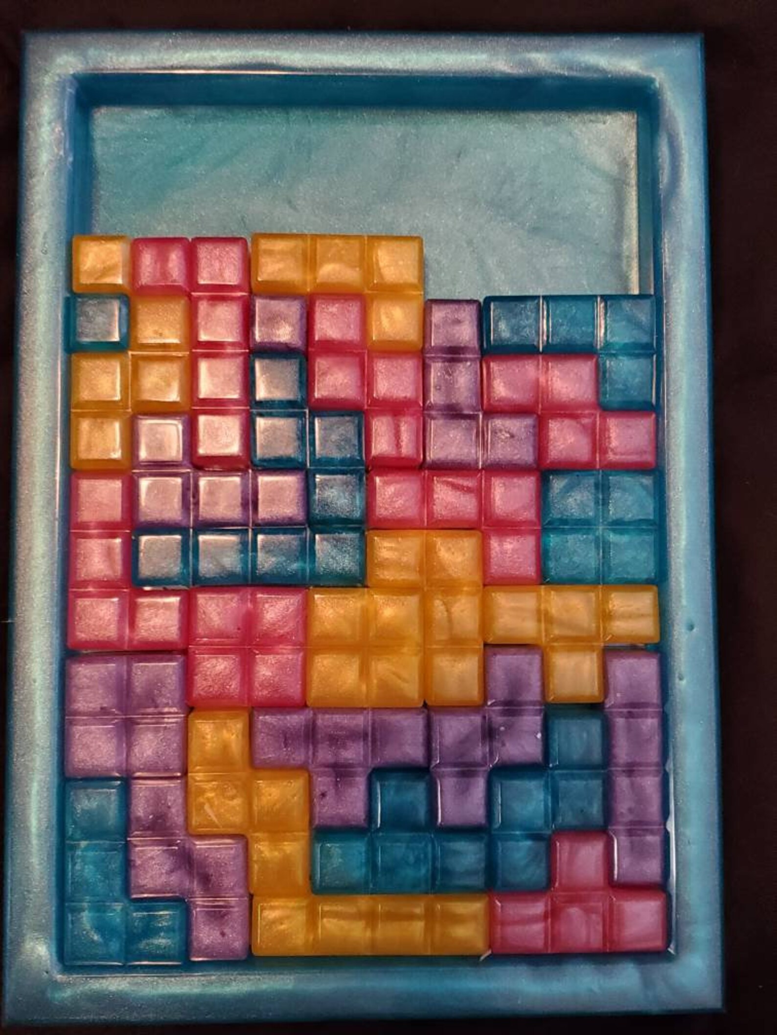 Custom Resin Tabletop Tetris | Etsy