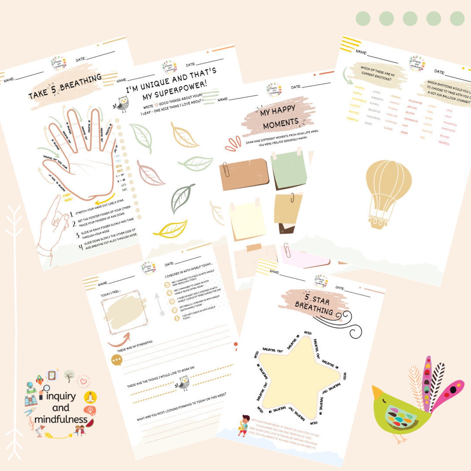 My Mindfulness Journal 30 Pages of Awesome Mindfulness Tasks - Etsy