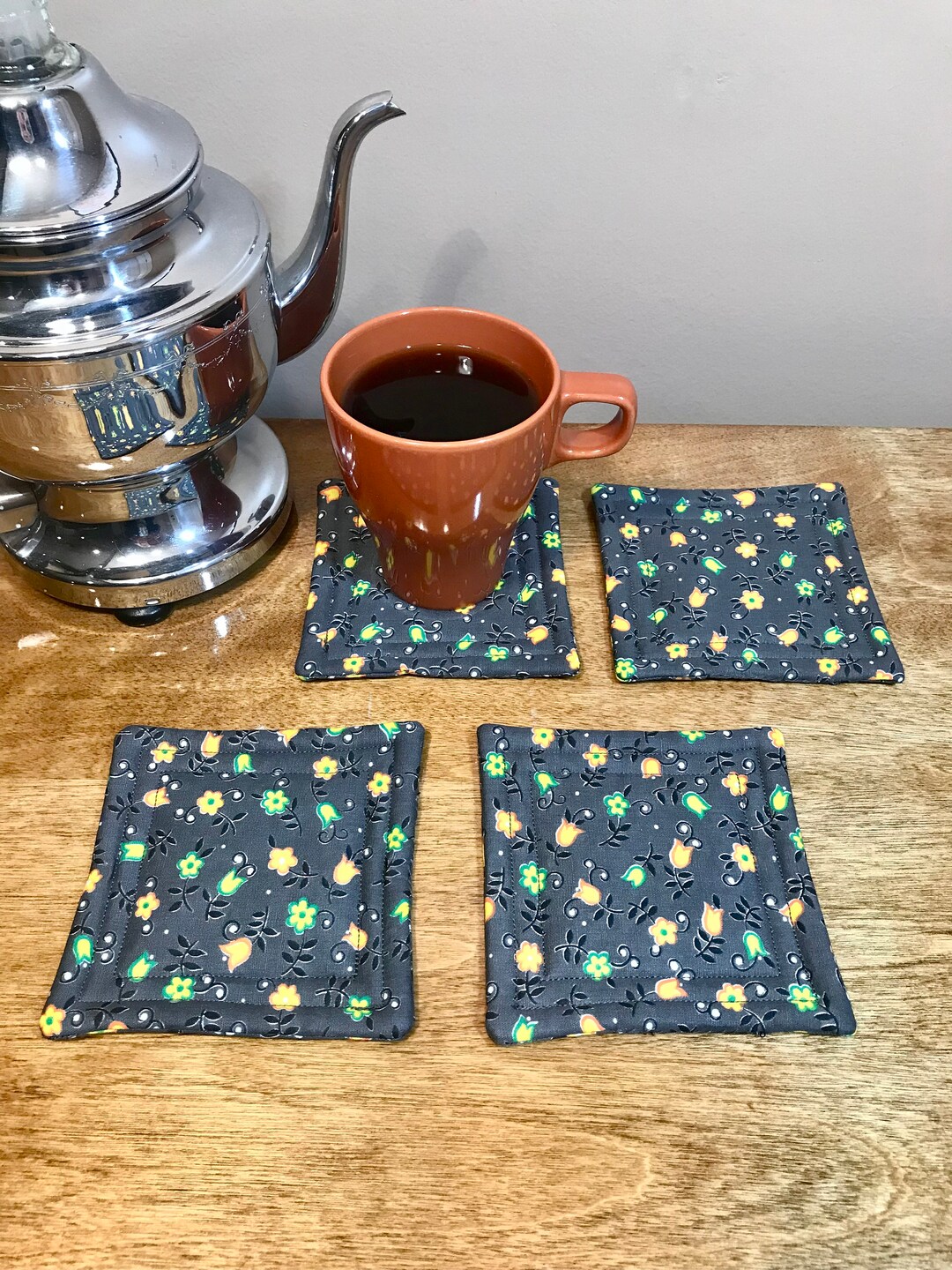 Christmas Ideas,mug Rug,coasters,fabric Coasters,reversible,country ...