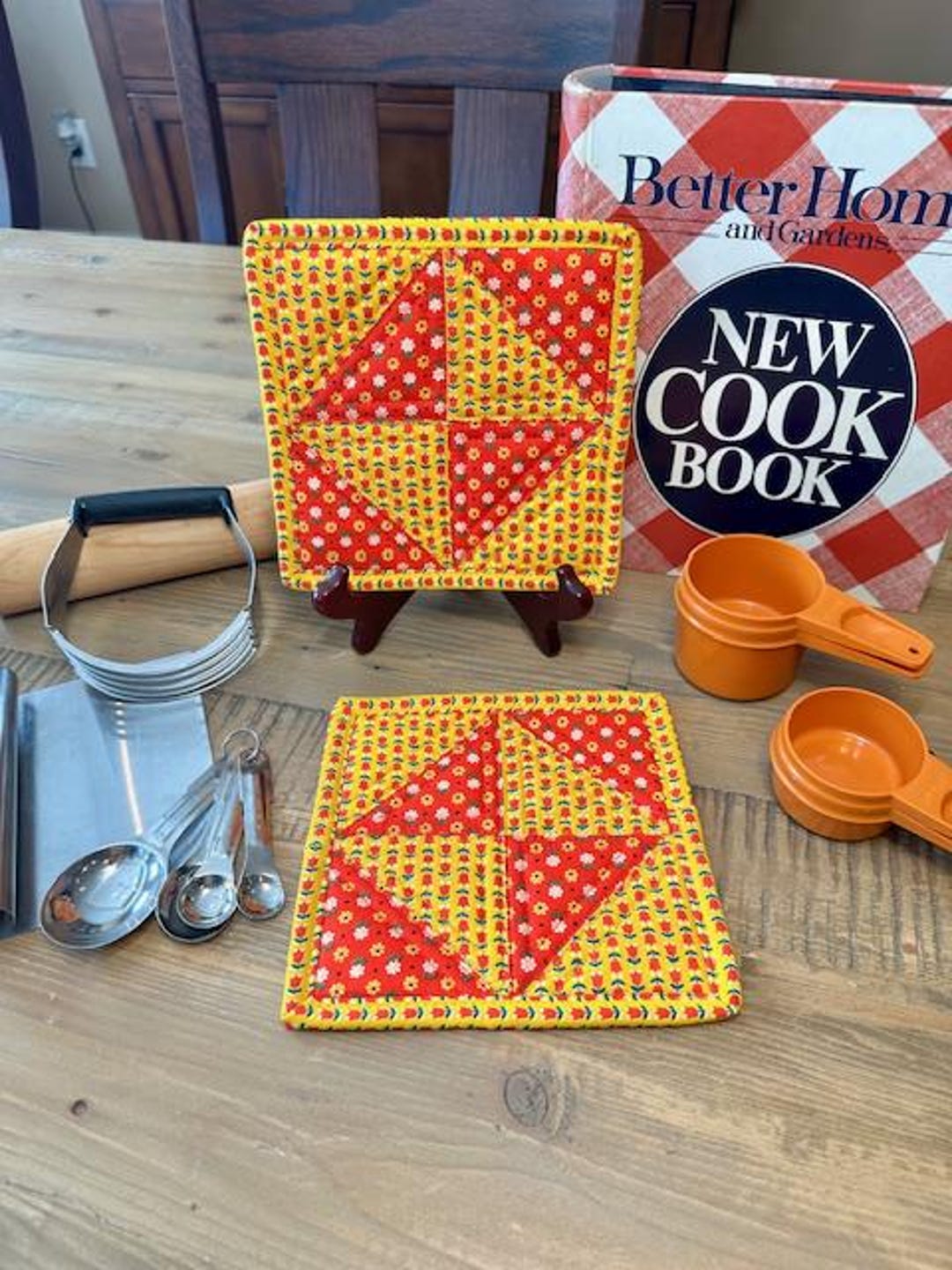 Pot Holders,quilted Potholders,hot Pad,trivet,country Décor,kitchen ...